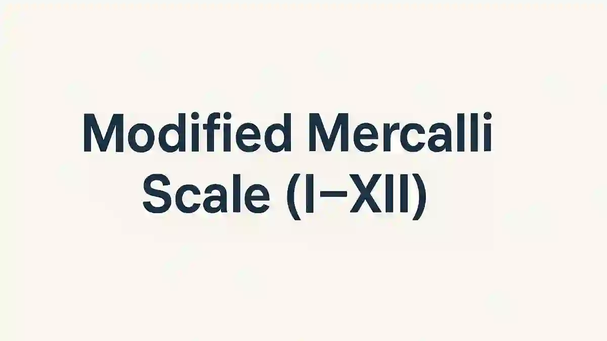 Modified Mercalli Scale: Understanding Earthquake Intensity (I–XII)